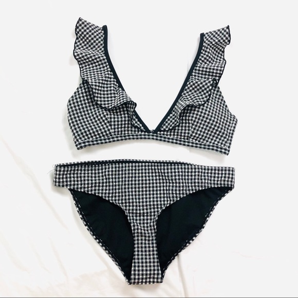Brave Soul | Swim | Nwot Brave Soul London 2 Piece Seersucker Swimsuit ...